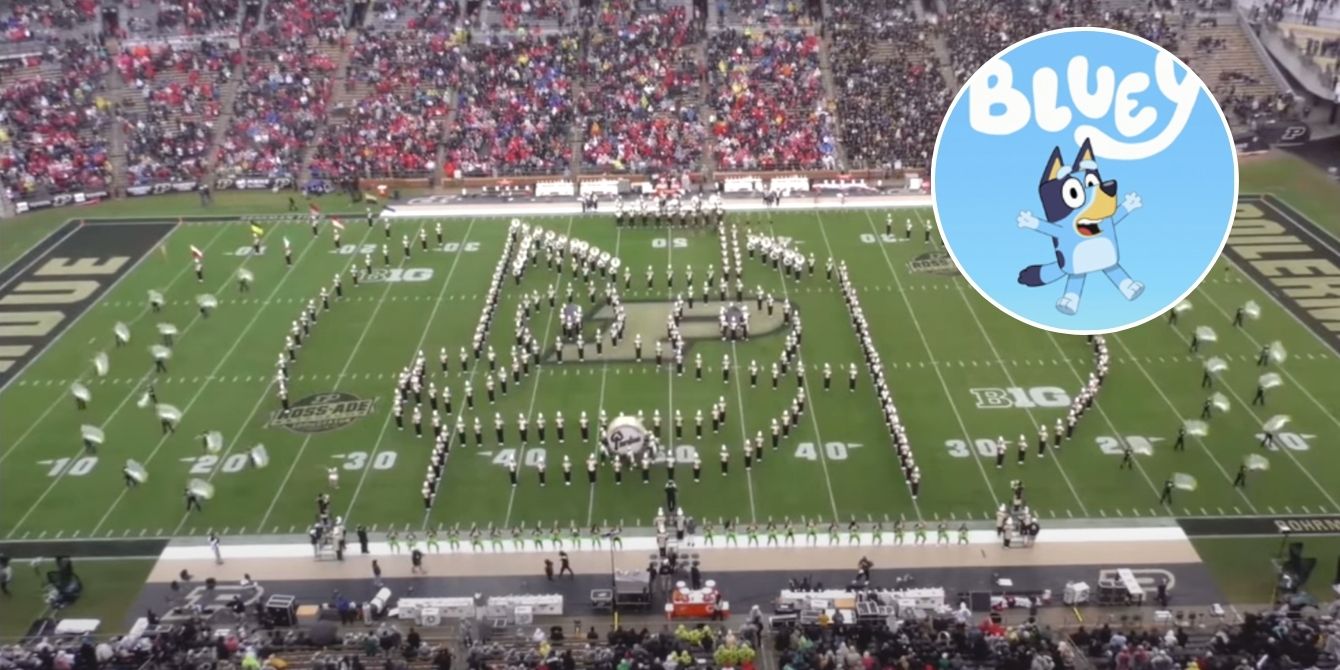 Purdue Marching Band Performs 'Bluey' Theme Song - Motherly